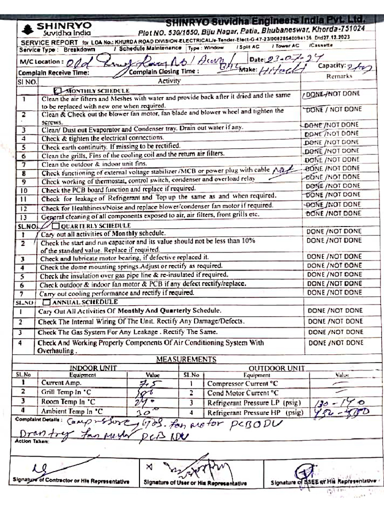 Service Report | PDF