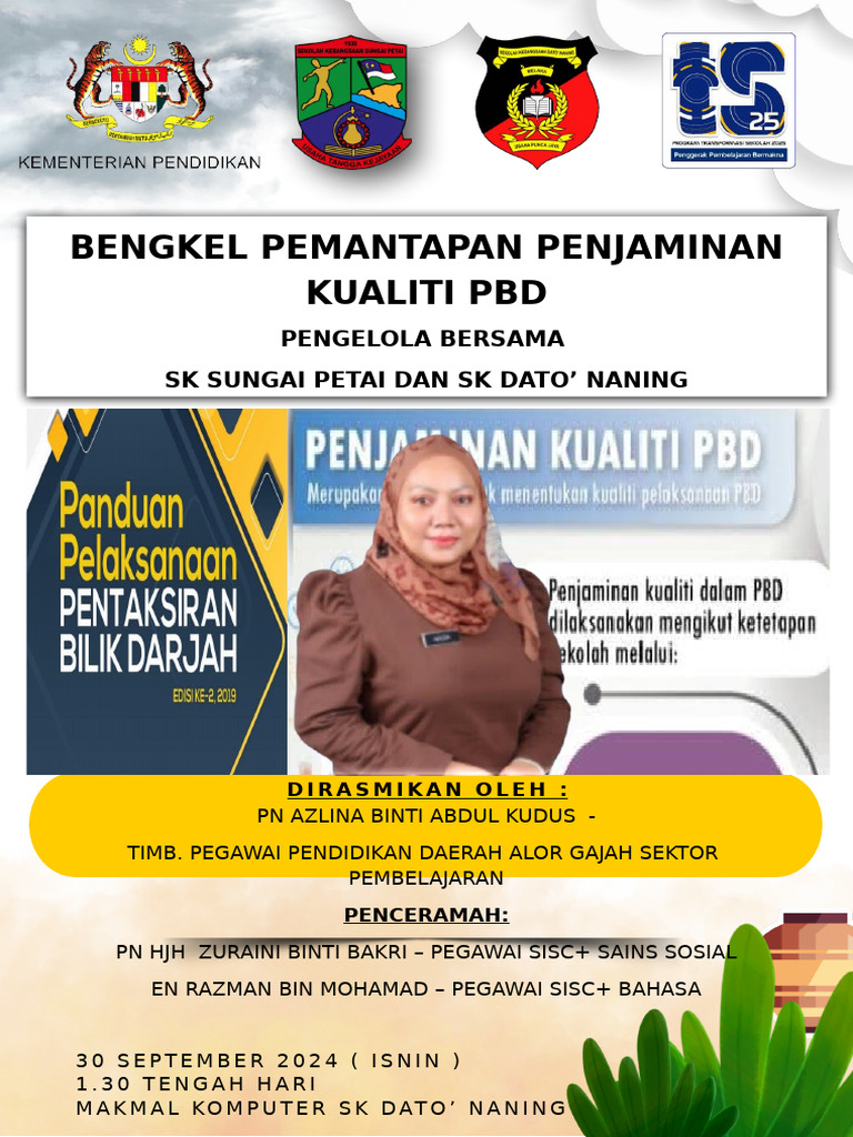 Poster Buku Program Bengkel Pemantapan Penjaminan Kualiti PBD | PDF