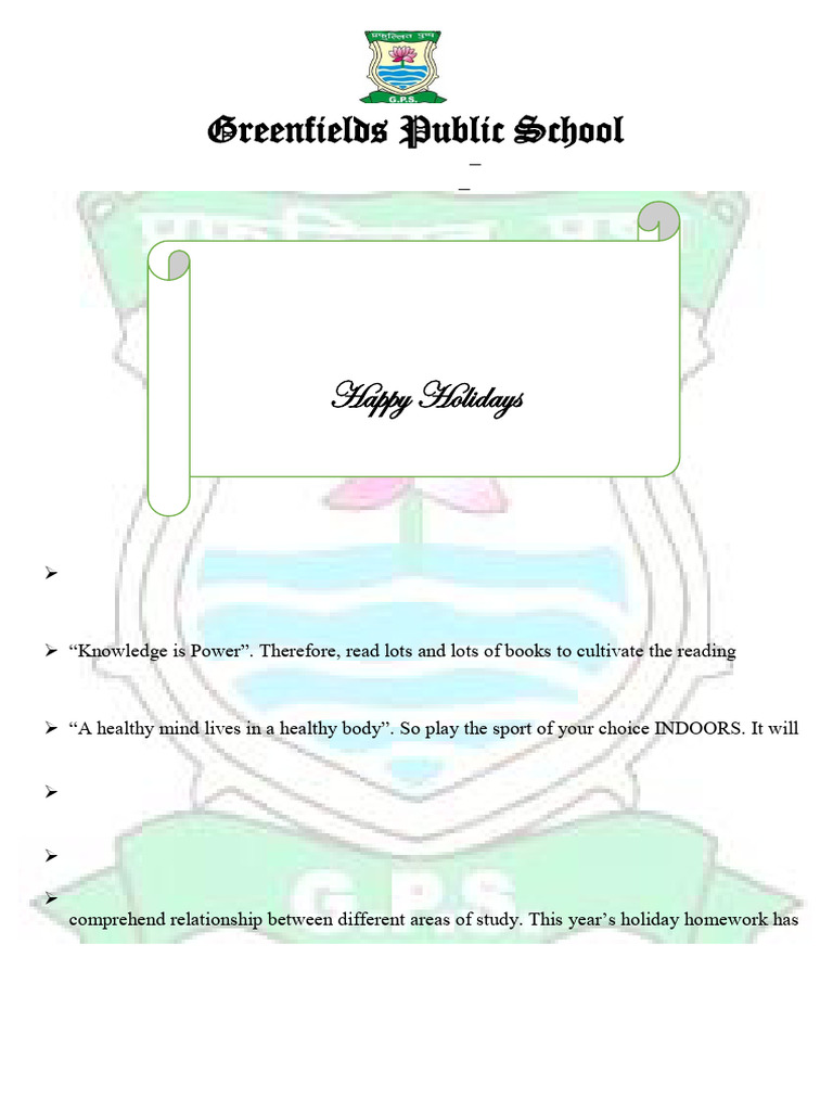 Holiday Homework Grade 11 (2023-24) | PDF | Homework | Mind