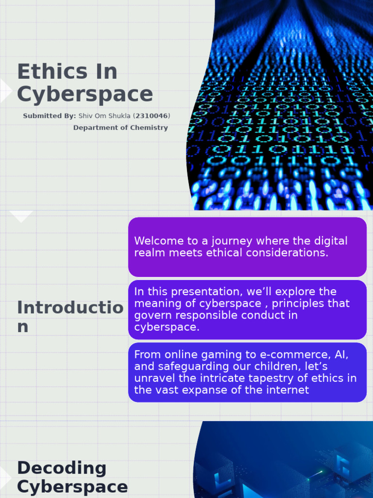 Ethics in Cyberspace | PDF
