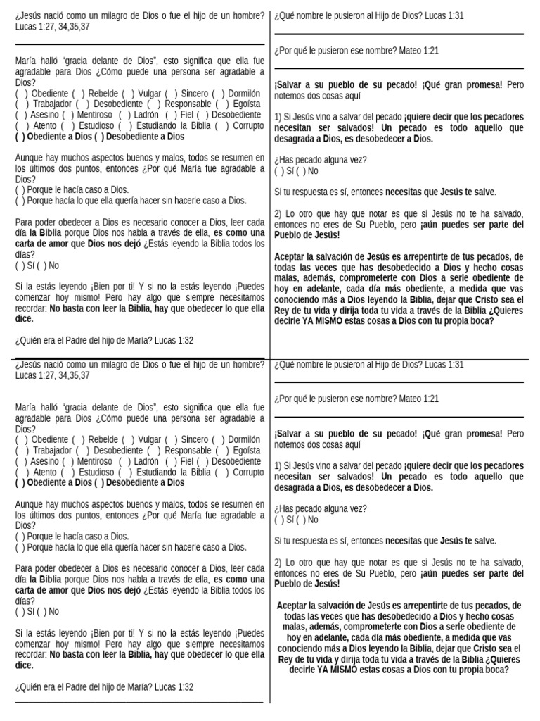 Nacimiento de Jesús - Estudio Bibli | PDF | Pecado | Jesús