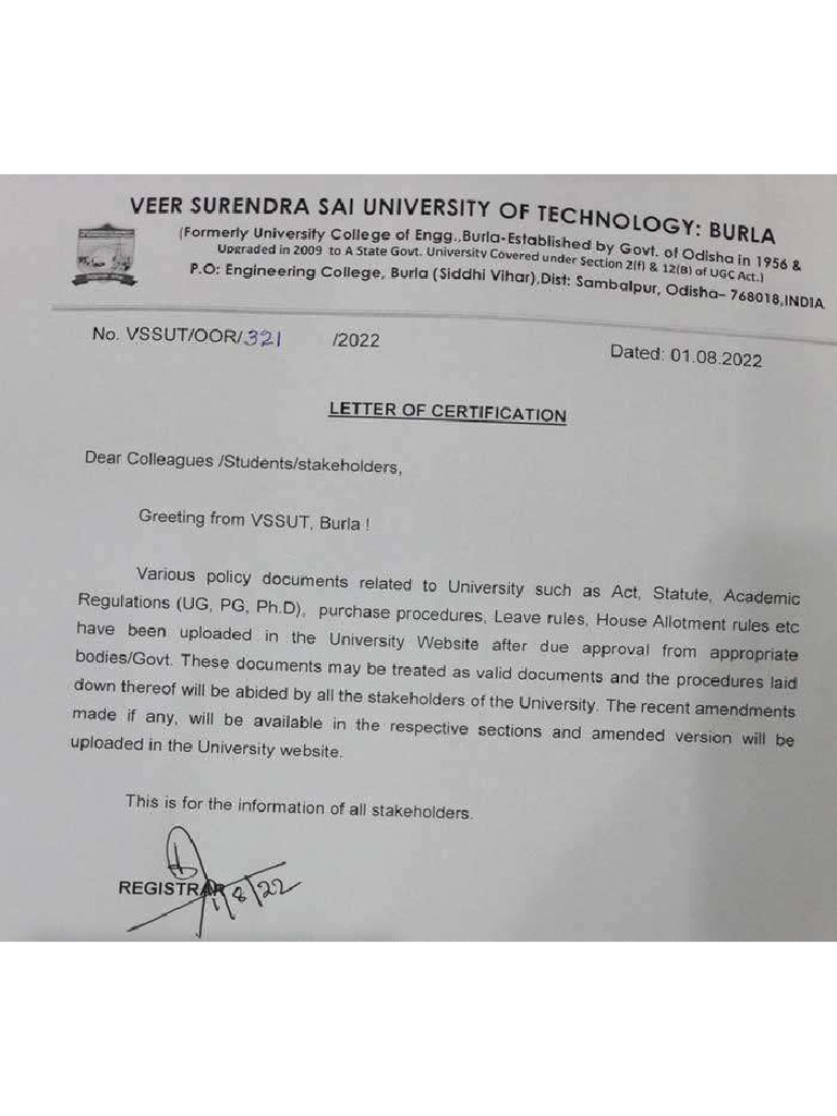 University Certification | PDF