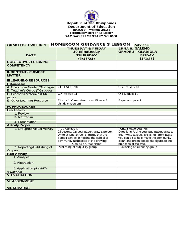 Q4-W4-Homeroom Guidance 3 LP | PDF | Wellness
