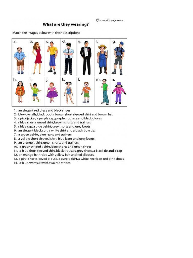 Describing Clothes | PDF