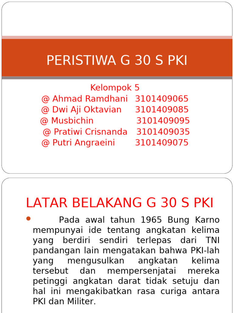 Peristiwa G 30 S Pki | PDF