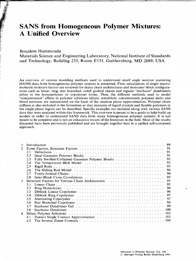 RPA 1993 Hammouda Adv Polym Sci | PDF