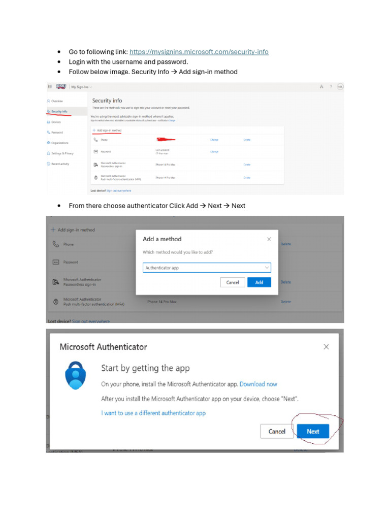 Authenticator Add Process | PDF