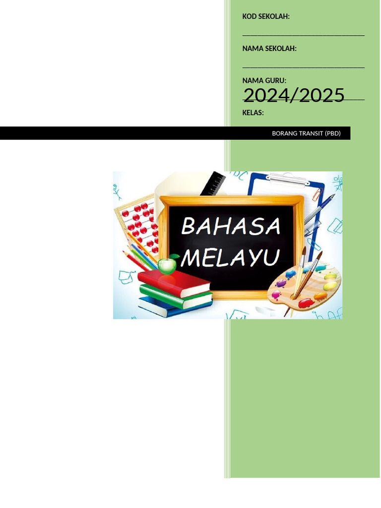 Cover & Panduan Standard Prestasi (TP) BM THN 5 | PDF