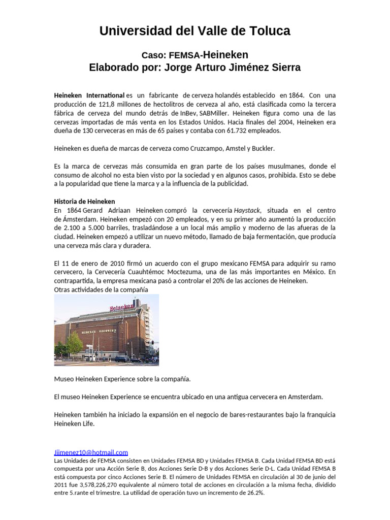 Caso Femsa Heineken | PDF