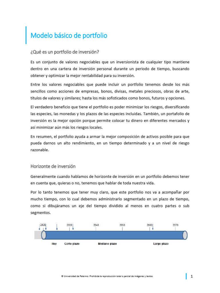 Modulo 2-Modelo Basico de Portafolio | PDF