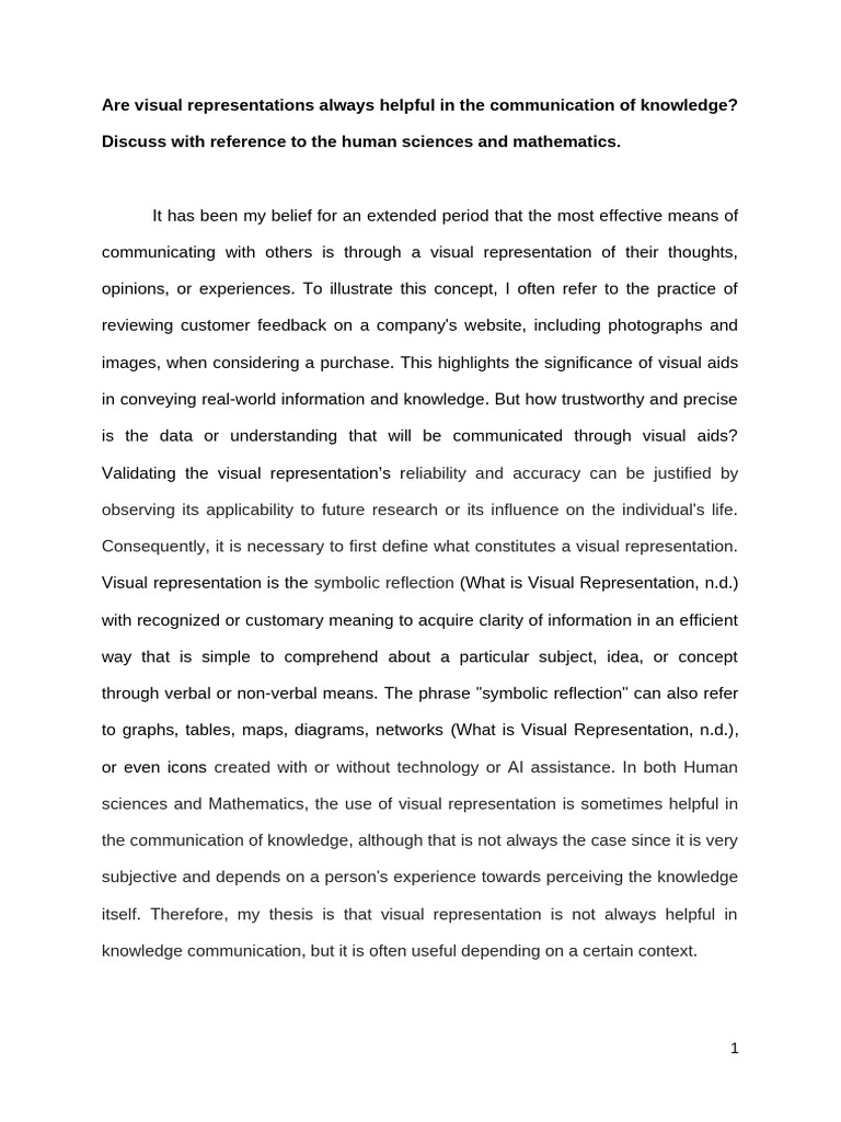 TOK Essay - Netty 1 | PDF