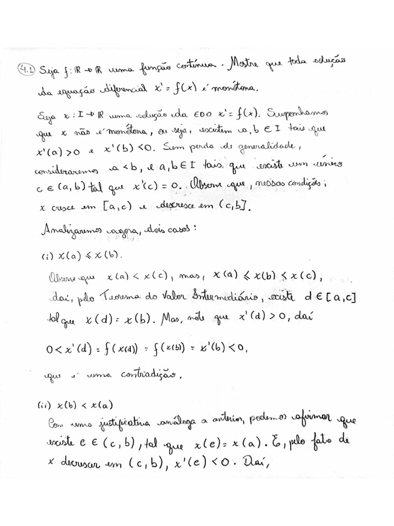 Exercícios EDO (Lista 04) | PDF