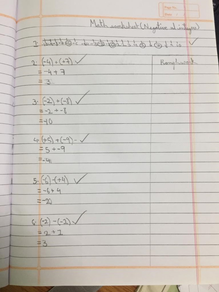 Math GeorgyPrasanth Revision NegativeNumbers | PDF