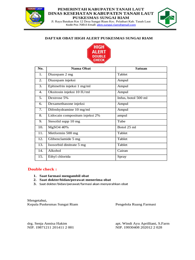 Obat High Alert Dan Lasa | PDF