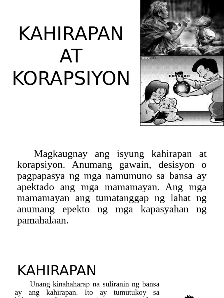 Kahirapan at Korapsyon | PDF