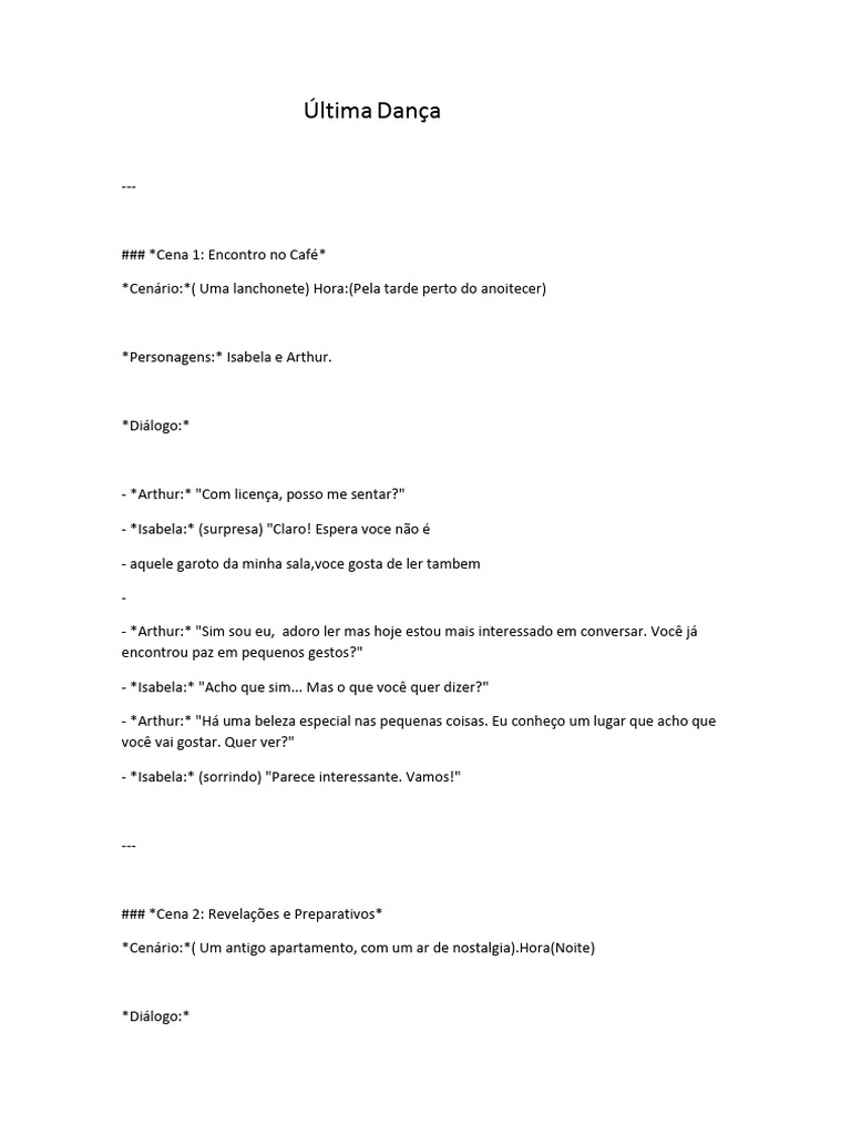 Roteiro Trabalho | PDF