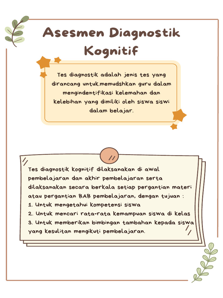 Asesmen Diagnostik Kognitif Kelas 4 | PDF