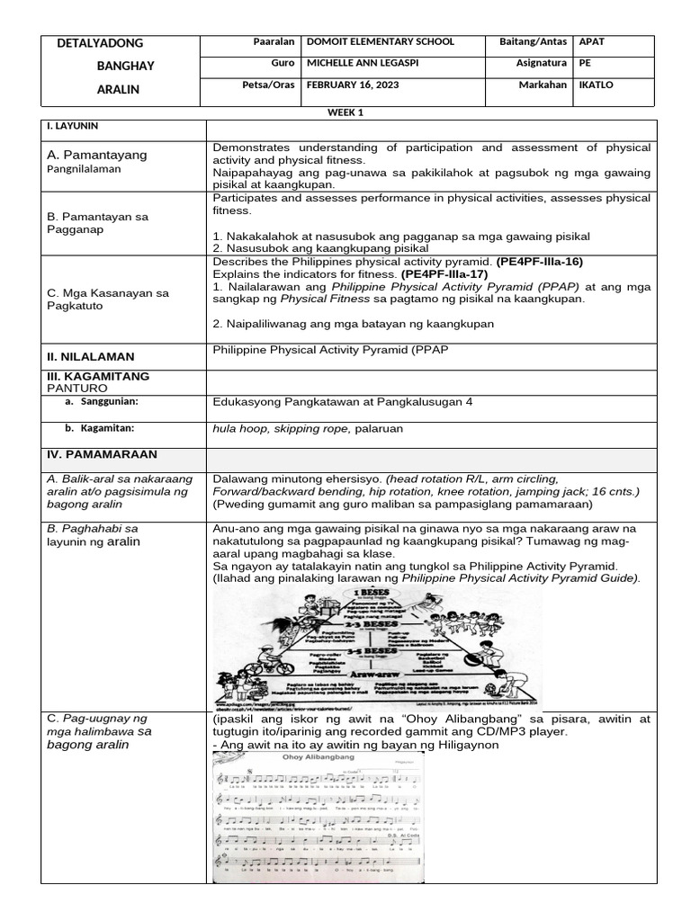 Dlp-Pe-4-Week 1 | PDF