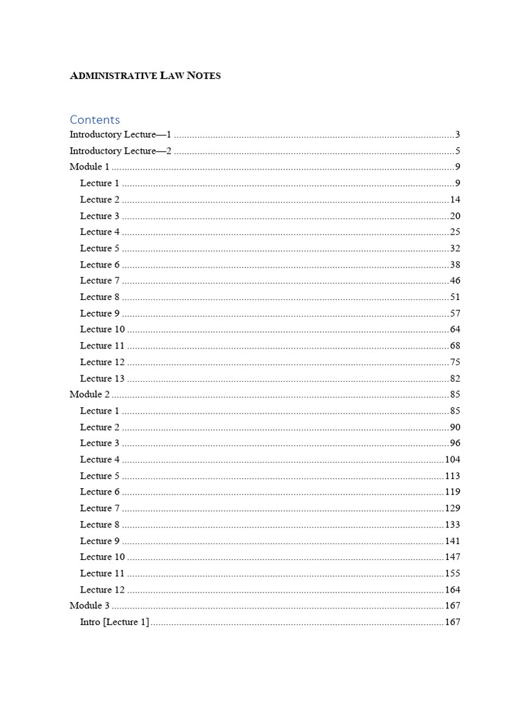 Administrative Law Notes Mid Sem | PDF
