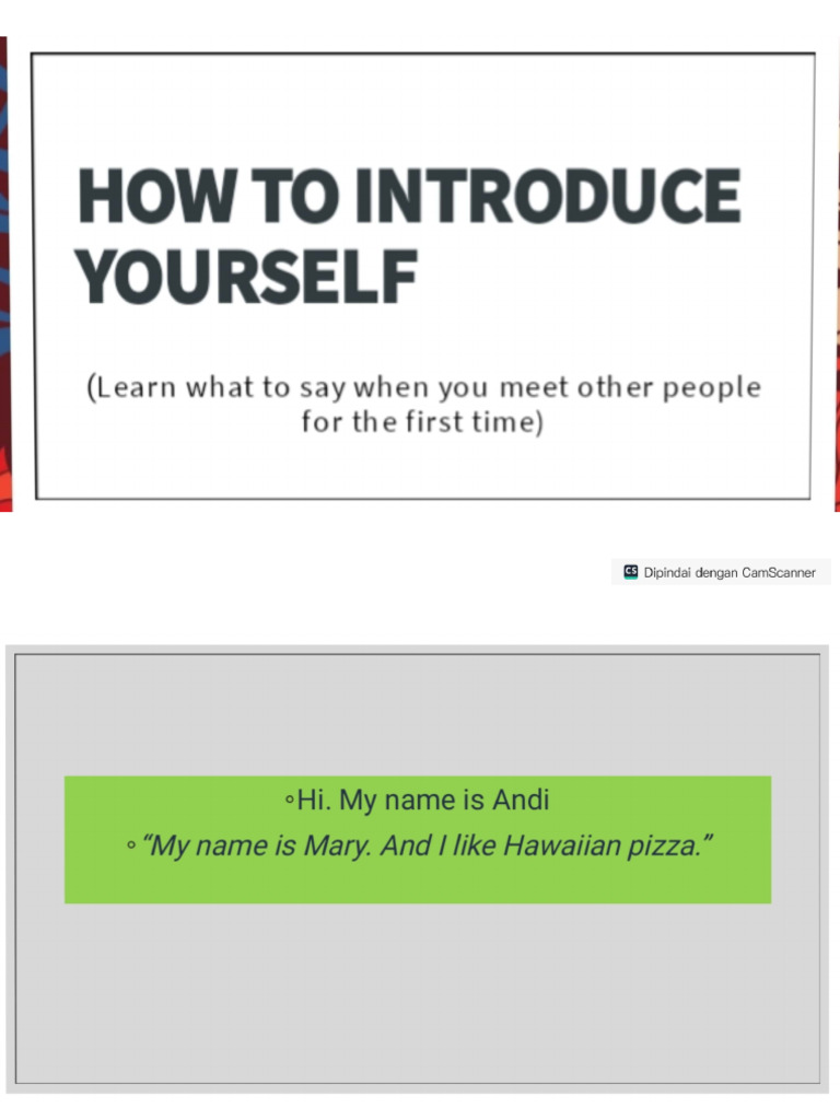 How To Introduce Yourself in English | PDF