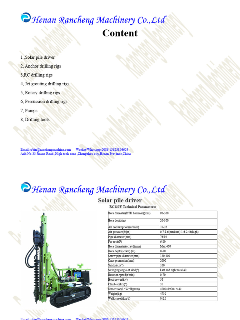 Construction Machines Catalogue | PDF | Drilling | Drill