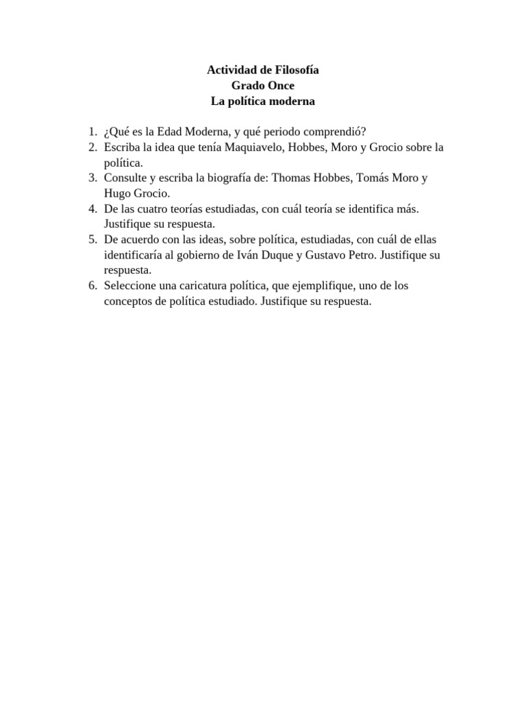 La Política Moderna | PDF