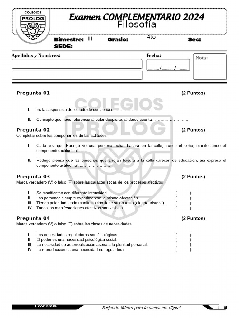 Complementario 3ro IIB | PDF