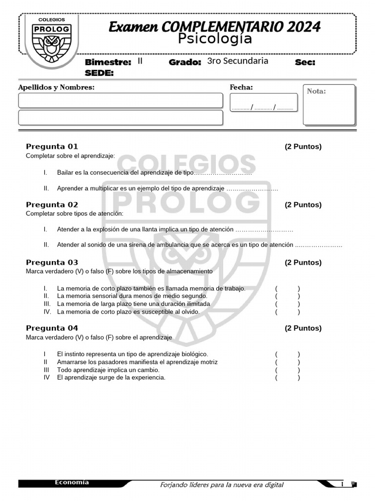 Complementario 3ro IIB 2 | PDF