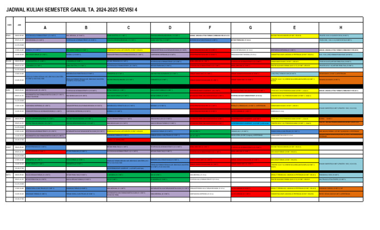 (Revisi 4) Jadwal Kuliah Ganjil 2024-2025 | PDF