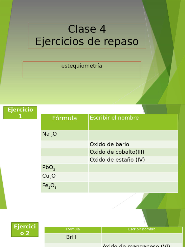 Clase 4 - Ejercicios | PDF