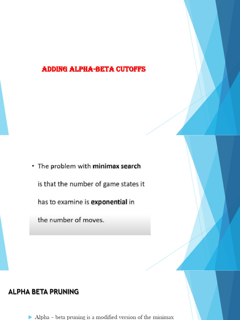 Adding Alpha-Beta Cutoffs | PDF