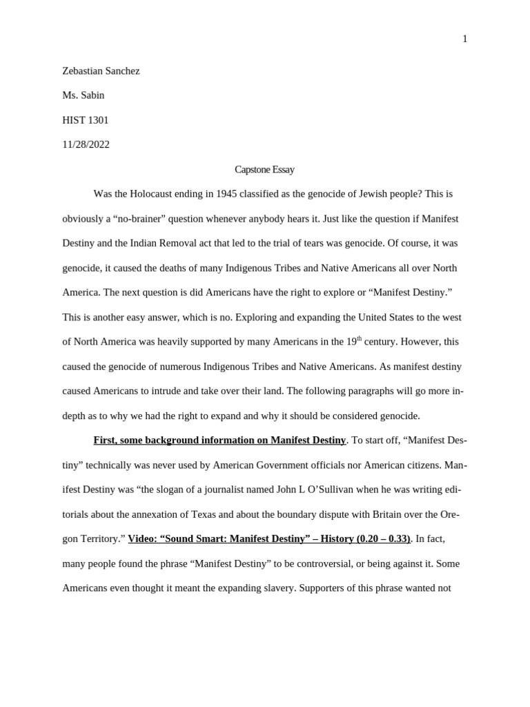 Capstone Essay | PDF