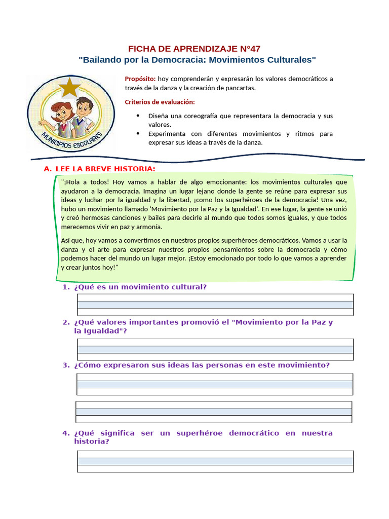 3º Ficha #47 - U6 | PDF