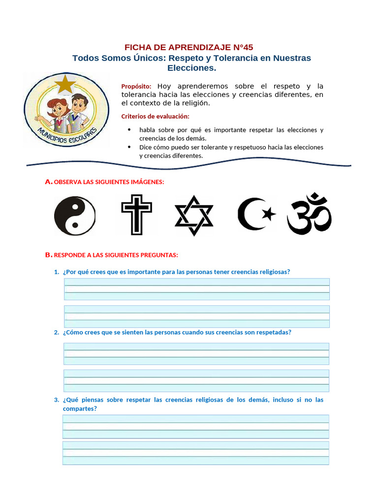 3º Ficha #45 - U6 | PDF