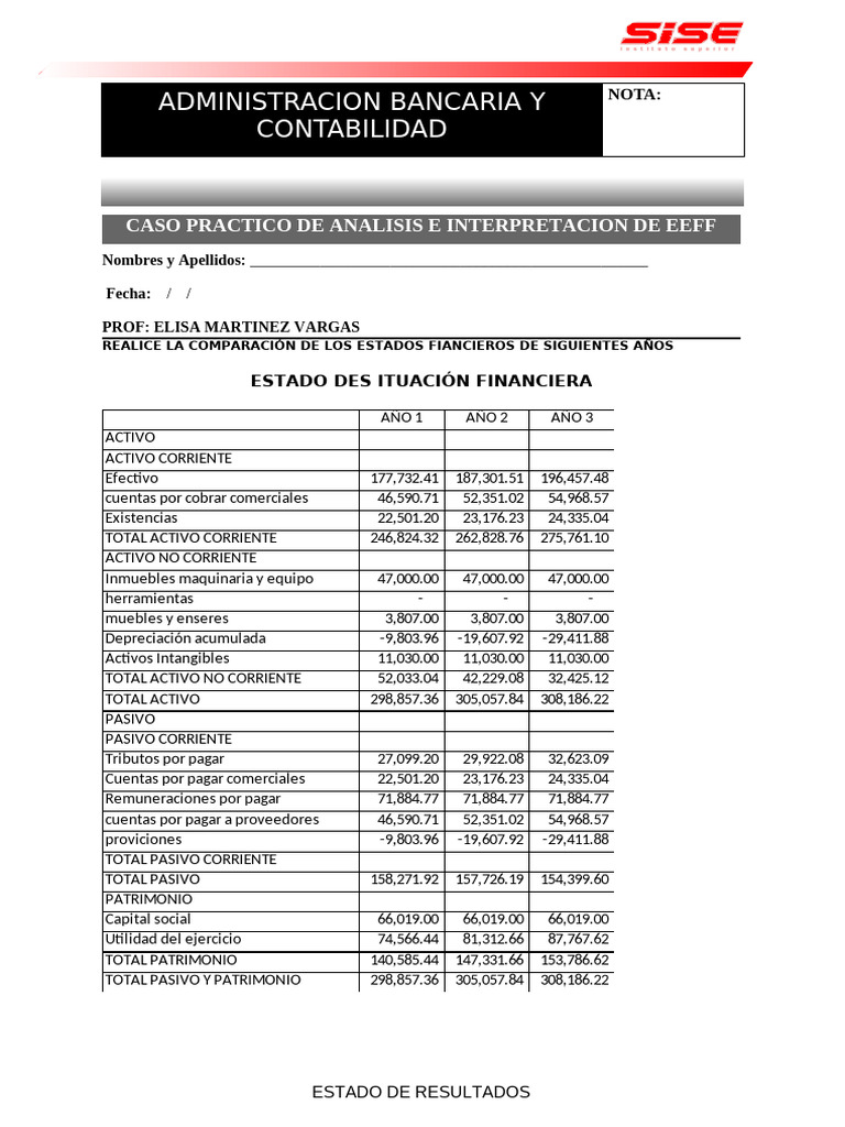 Caso Practico de Analisis de Eeff | PDF