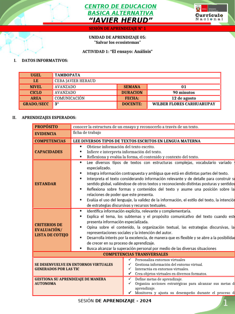 3 SES1 COM UN 5 SEM1 - 2023 (Recuperado) | PDF