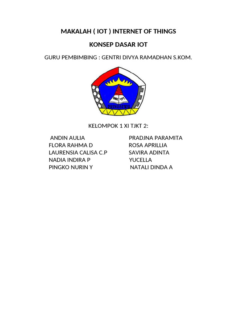 Makalah (Iot) Internet of Things Konsep Dasar Iot | PDF Makalah (Iot) Internet of Things Konsep Dasar Iot | PDF