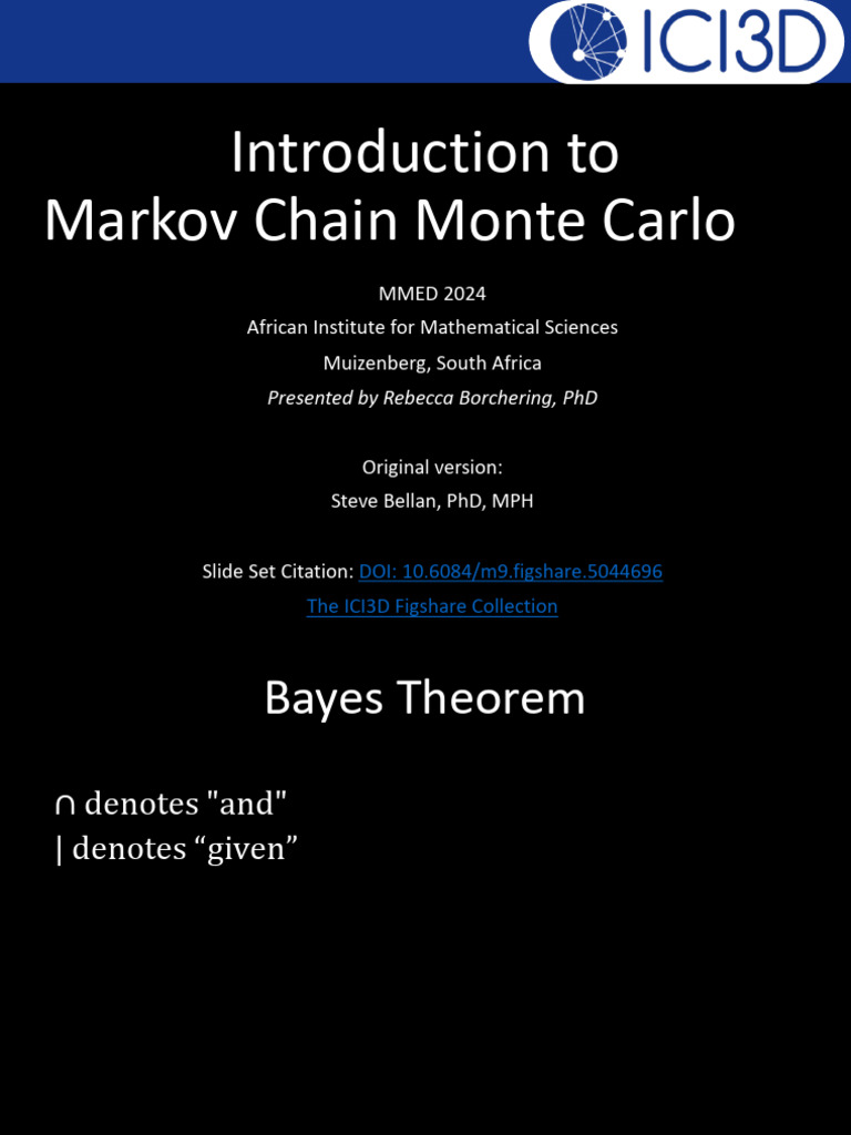 W2D2 IntroMCMC | PDF