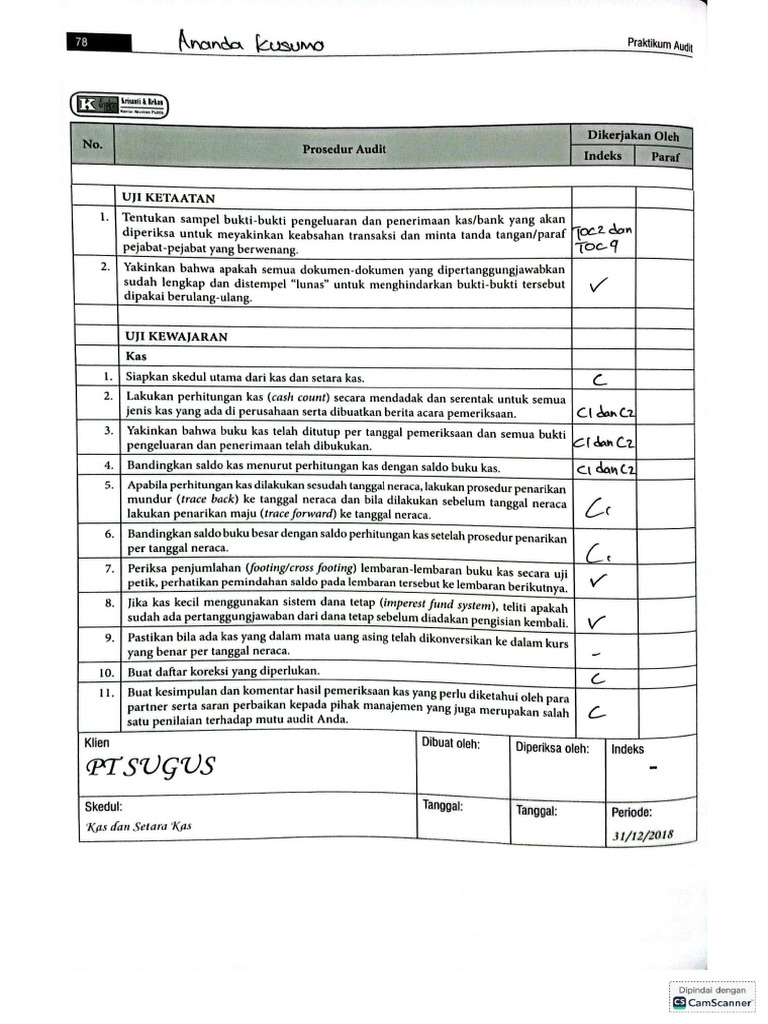 Ananda Kusuma 2211031053 - Lab Audit Modul 4 | PDF