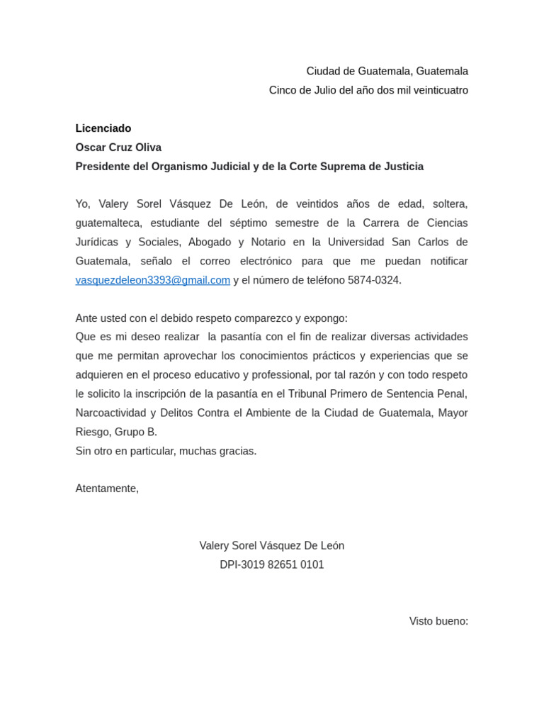 Carta Al Presidente | PDF