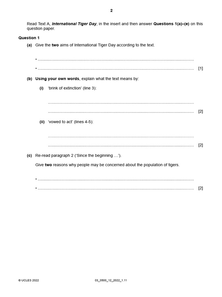 Form 4 Practice Paper | PDF