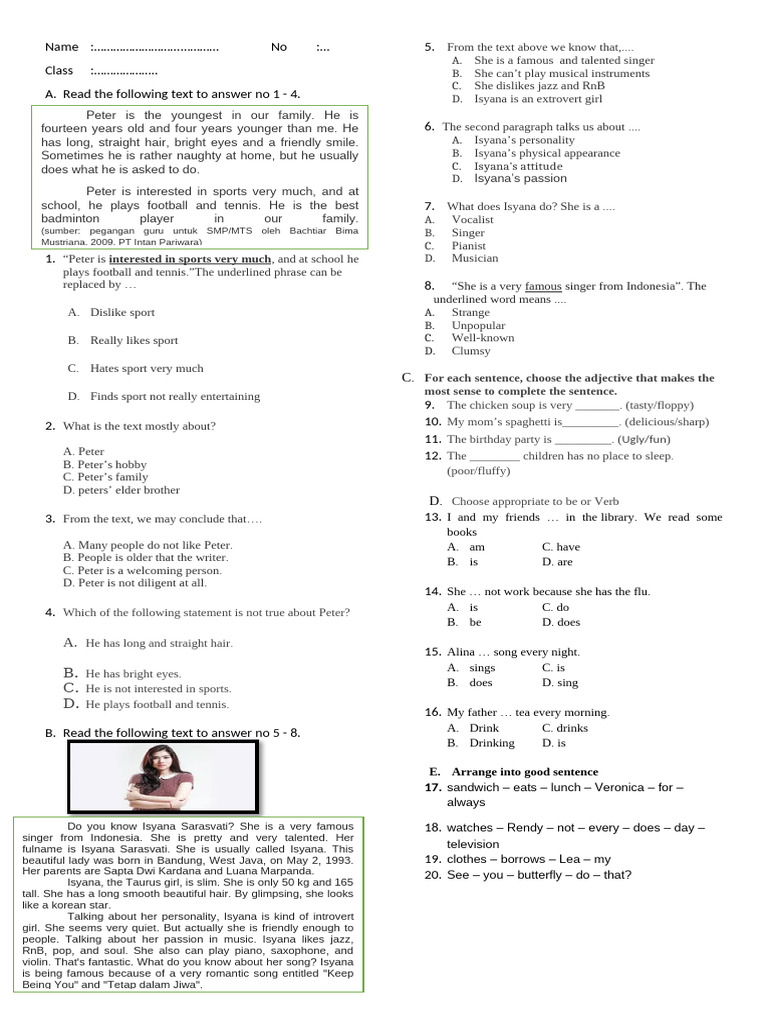 Soal Latihan Pat 2019 | PDF