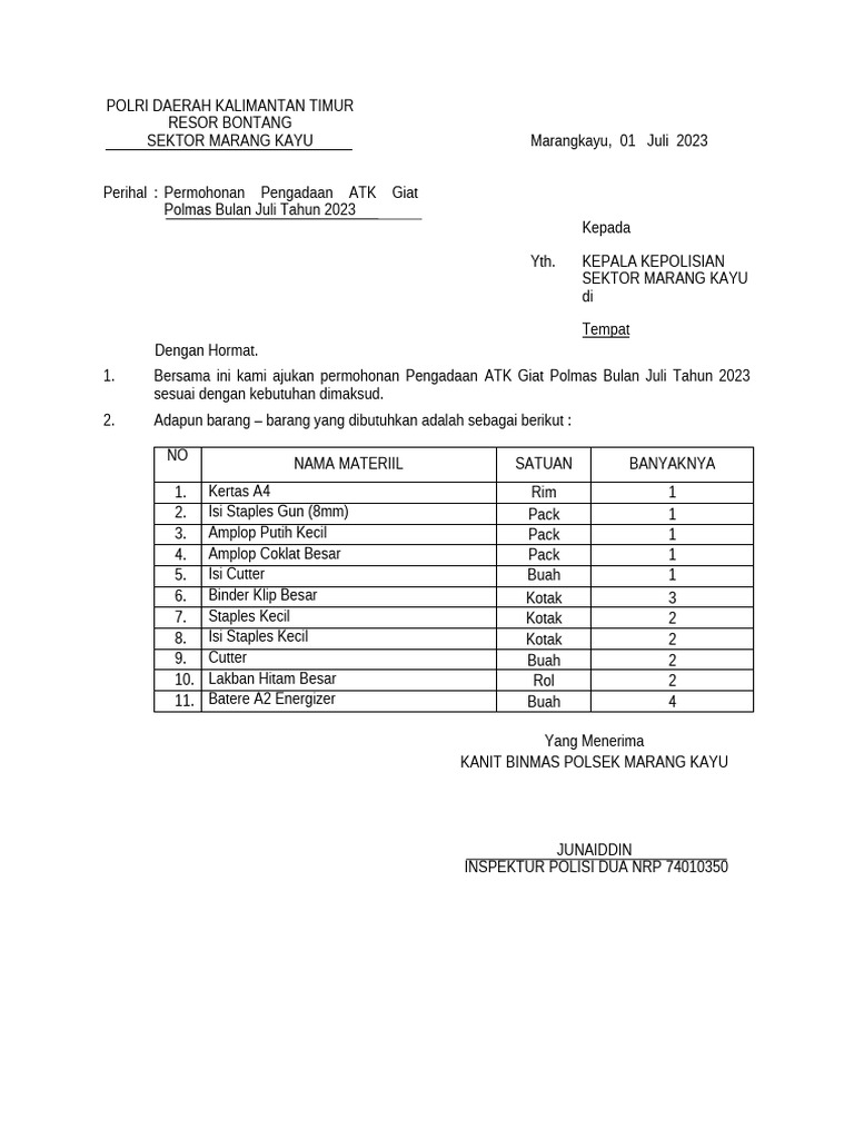 Pengadaan & Berita Acara Polmas | PDF