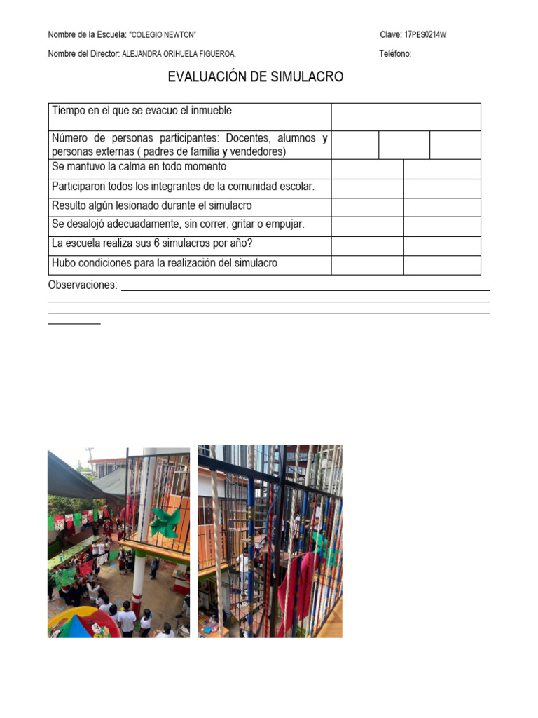 Evaluación de Simulacro 2024 | PDF