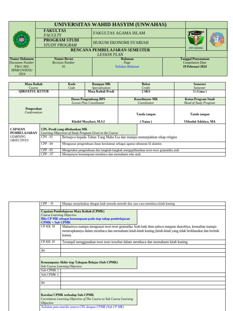 RPS Qiroatul Kutub | PDF
