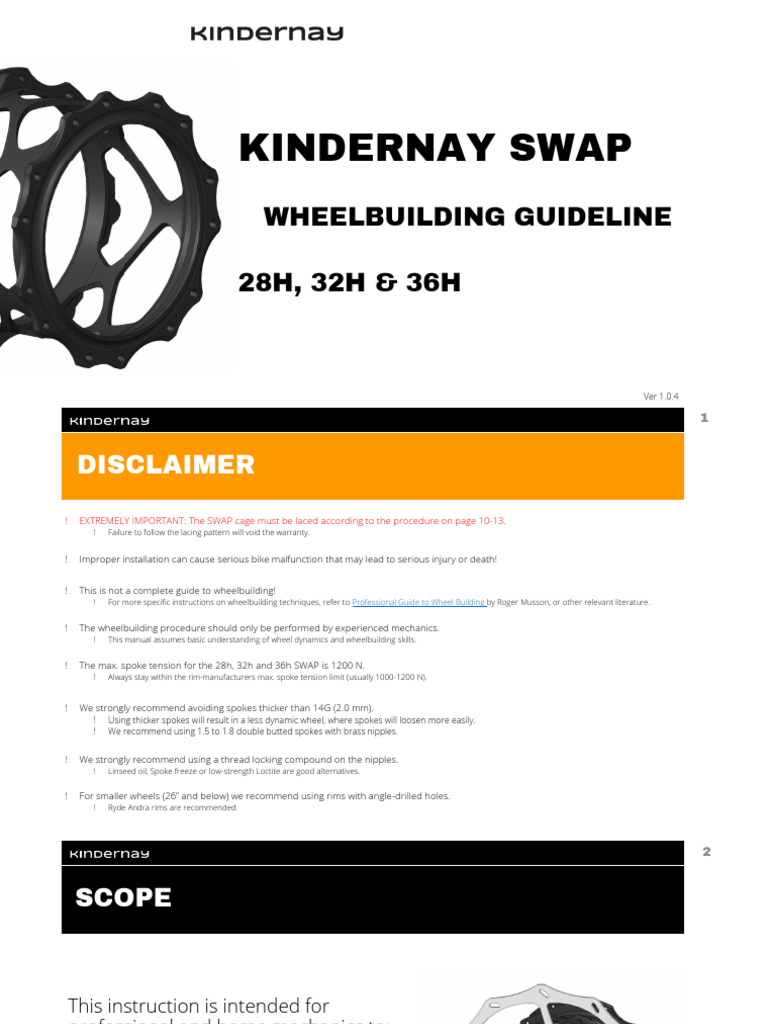 Kindernay SWAP Wheelbuilding Guideline 1 1 | PDF | Wheel | Vehicle ...