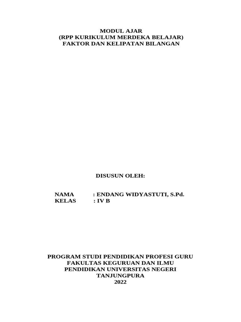 Modul MTK Faktor | PDF