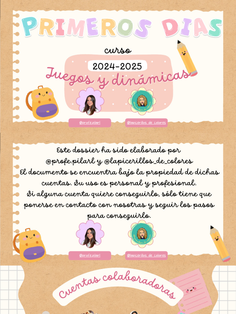 Primeros Días de Clase - Juegos y Dinámicas | PDF