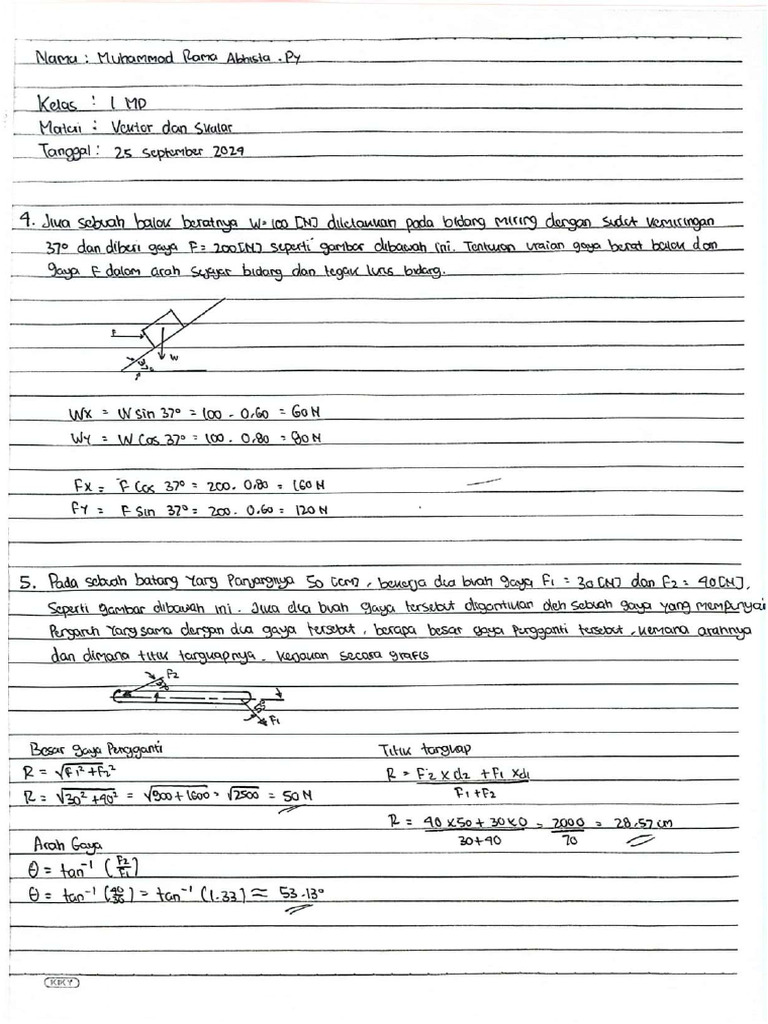 Tugas 2 Fisika Vektor Dan Skalar | PDF
