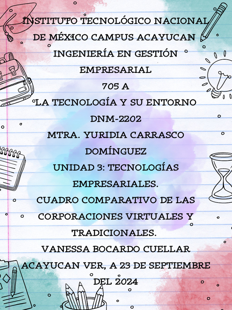 U3 T3 CUADRO COMPARATIVo | PDF | Business | Negocios